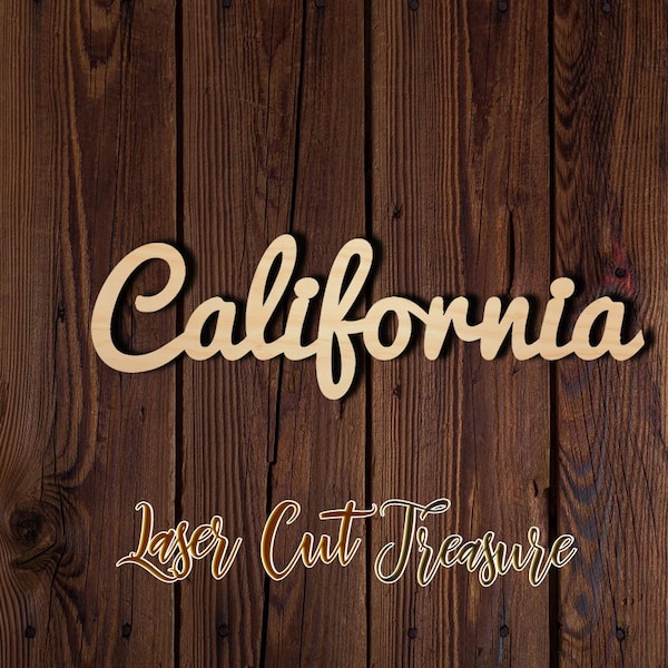 Wood California Cut Out - Etsy