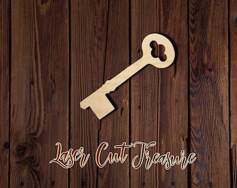 Key Laser Cut Out Unfinished Wood Shape Craft Supply KEY14 - Etsy