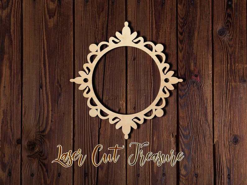 Fancy Frame - Unfinished Laser Cut Wood Shape - 1/8" Baltic Birch ...