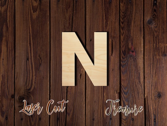 N Letter Unfinished Laser Cut Shape | Etsy