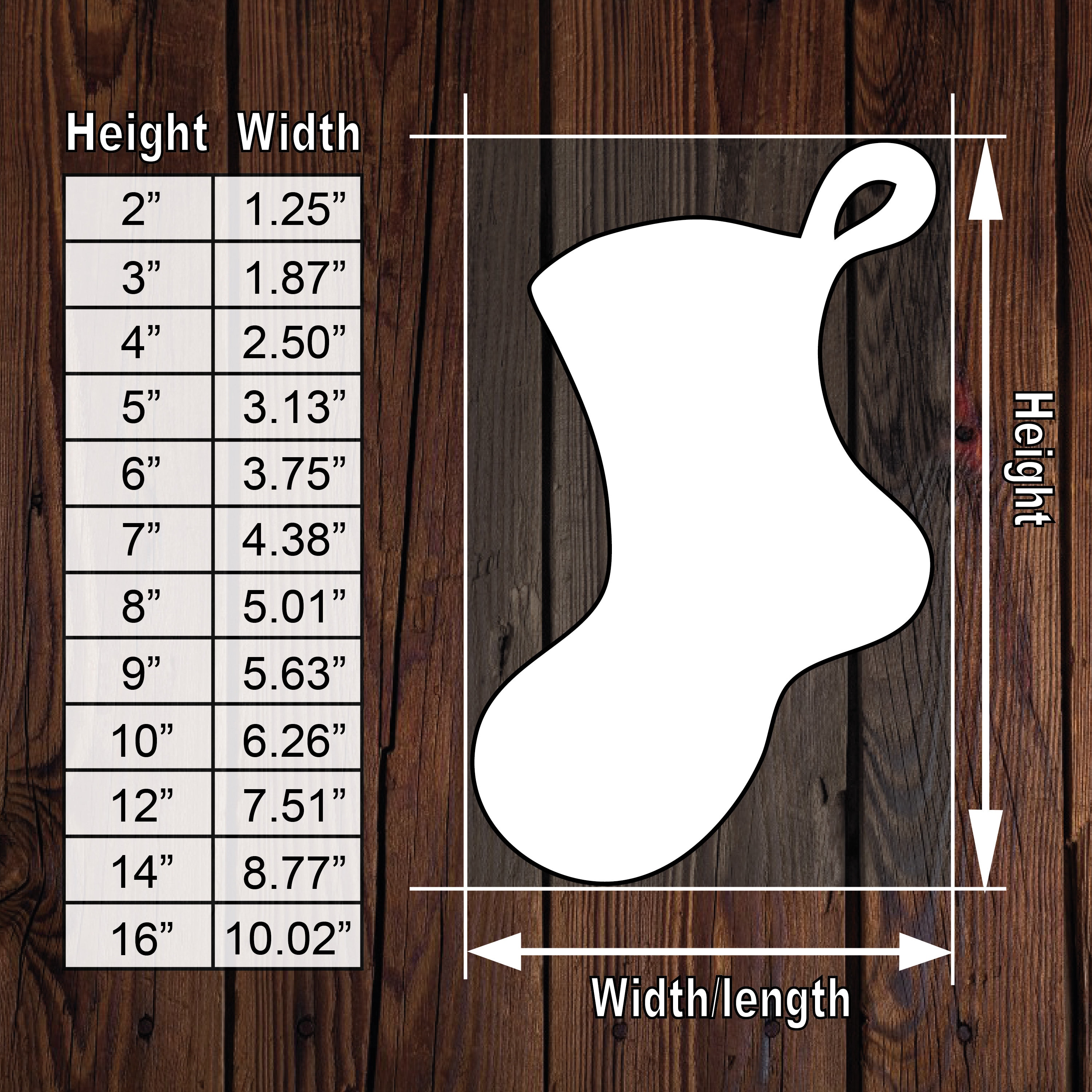 Stocking Christmas Unfinished Laser Cut Shape - Etsy