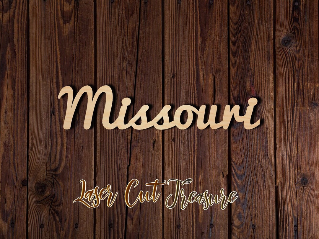 Missouri Wood Sign - Unfinished Laser Cut Wood Shape - 1/8" Baltic ...