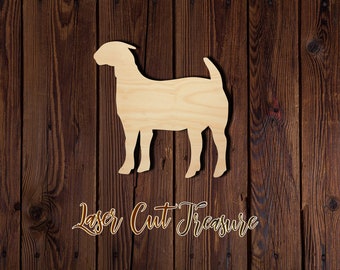 Show Goat Bracing Unfinished Wood Cutout Shape Laser Cut DIY - Etsy