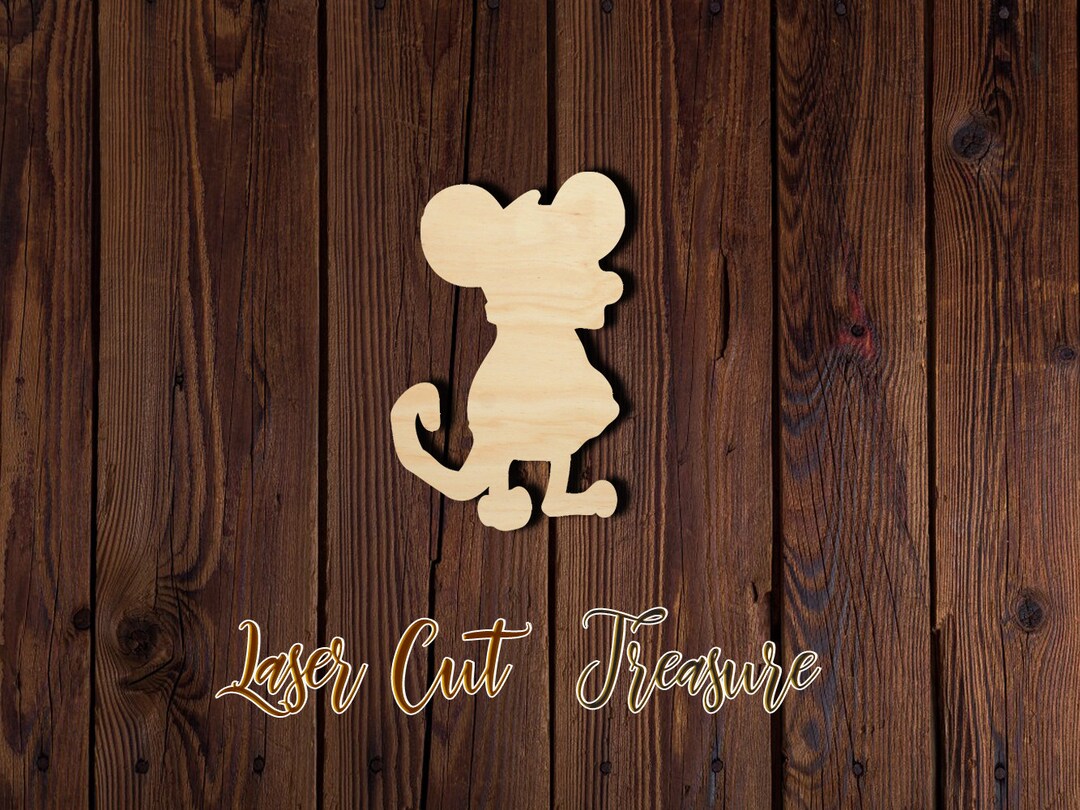 Mouse Unfinished Laser Cut Wood Shape - Etsy