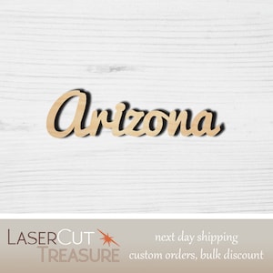 Arizona Wood Sign - Unfinished Laser Cut Wood Shape - 1/8" Baltic Birch ...