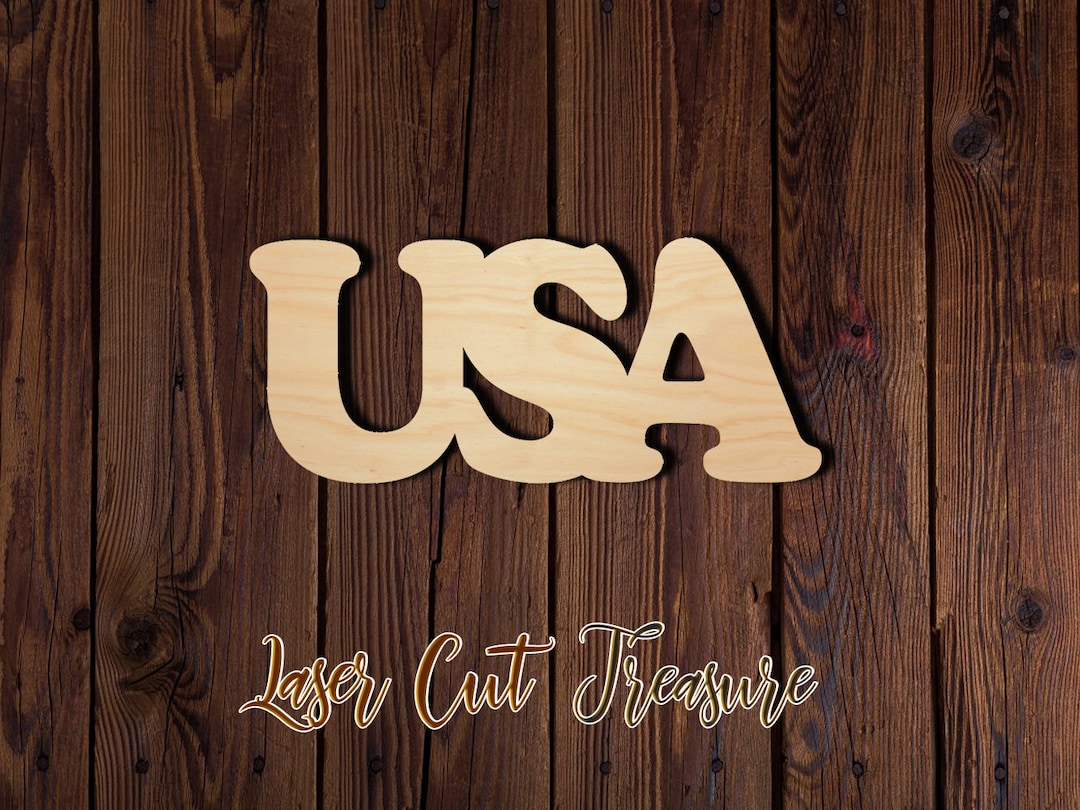 USA Wood Sign Unfinished Laser Cut Shape - Etsy