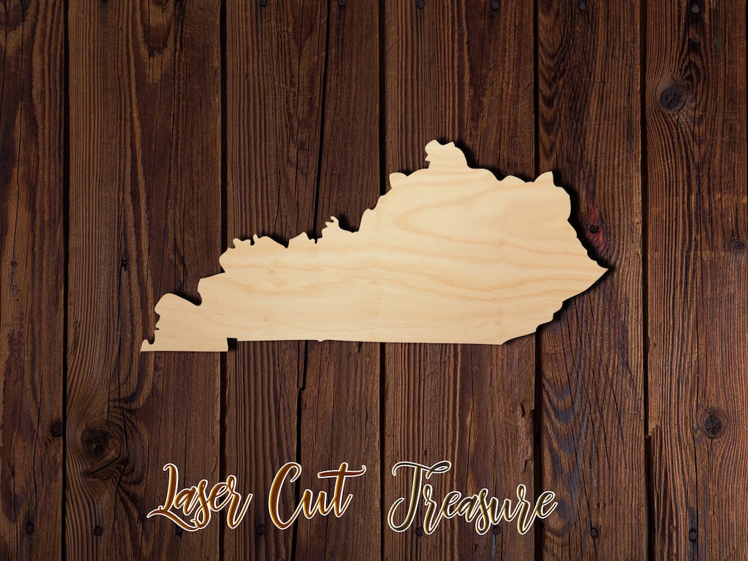 Kentucky State - USA - Unfinished Laser Cut Wood Shape - 1/8" Baltic ...