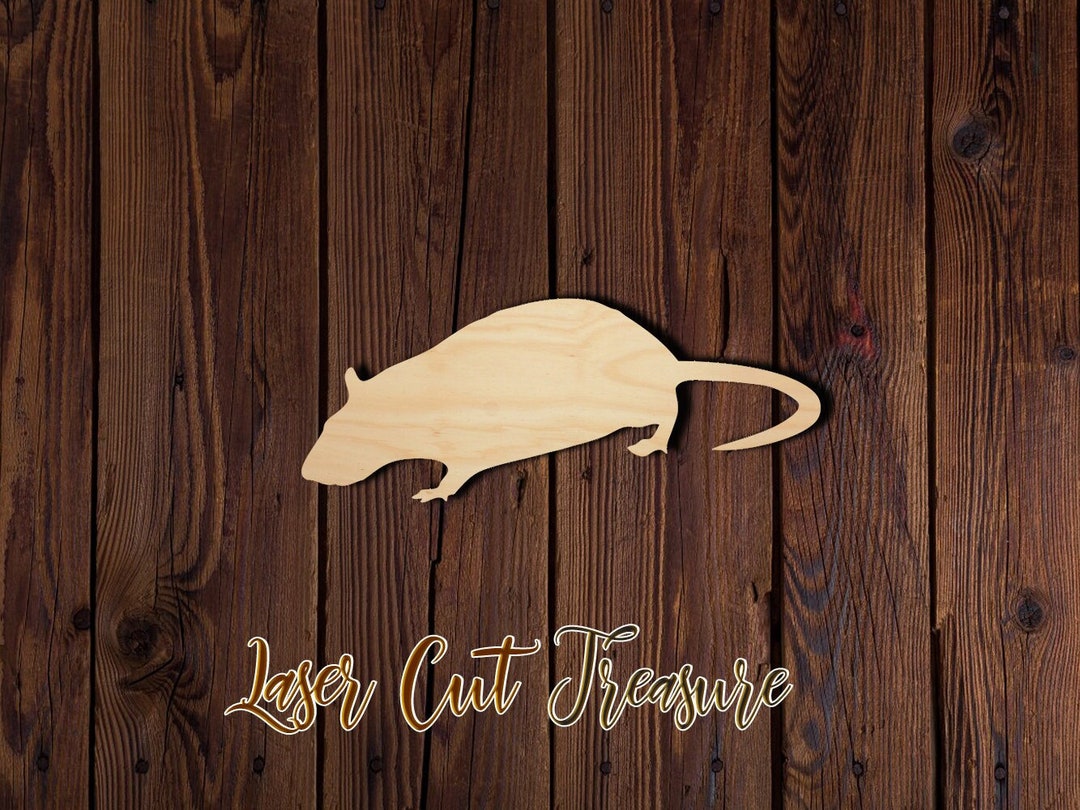 Rat - Unfinished Laser Cut Wood Shape - 1/8" Baltic Birch Plywood ...