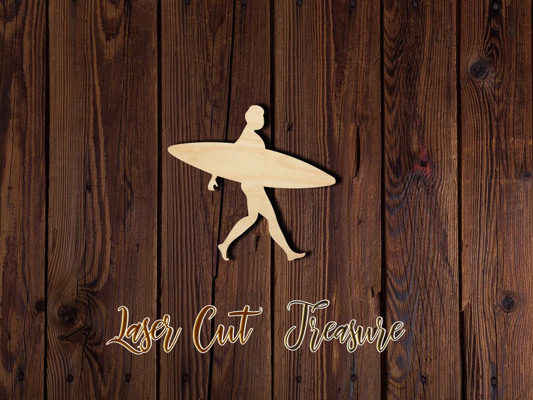 Surfer Unfinished Laser Cut Shape - Etsy