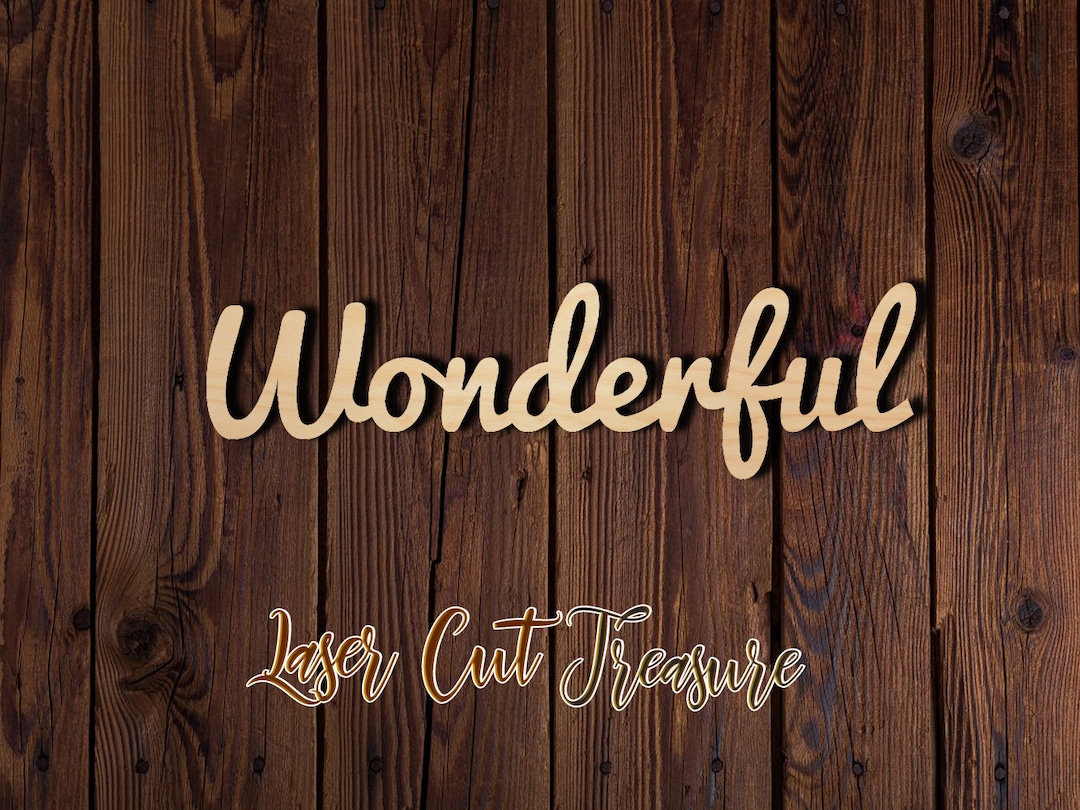 Wonderful Wood Sign - Unfinished Laser Cut Wood Shape - 1/8" Baltic ...