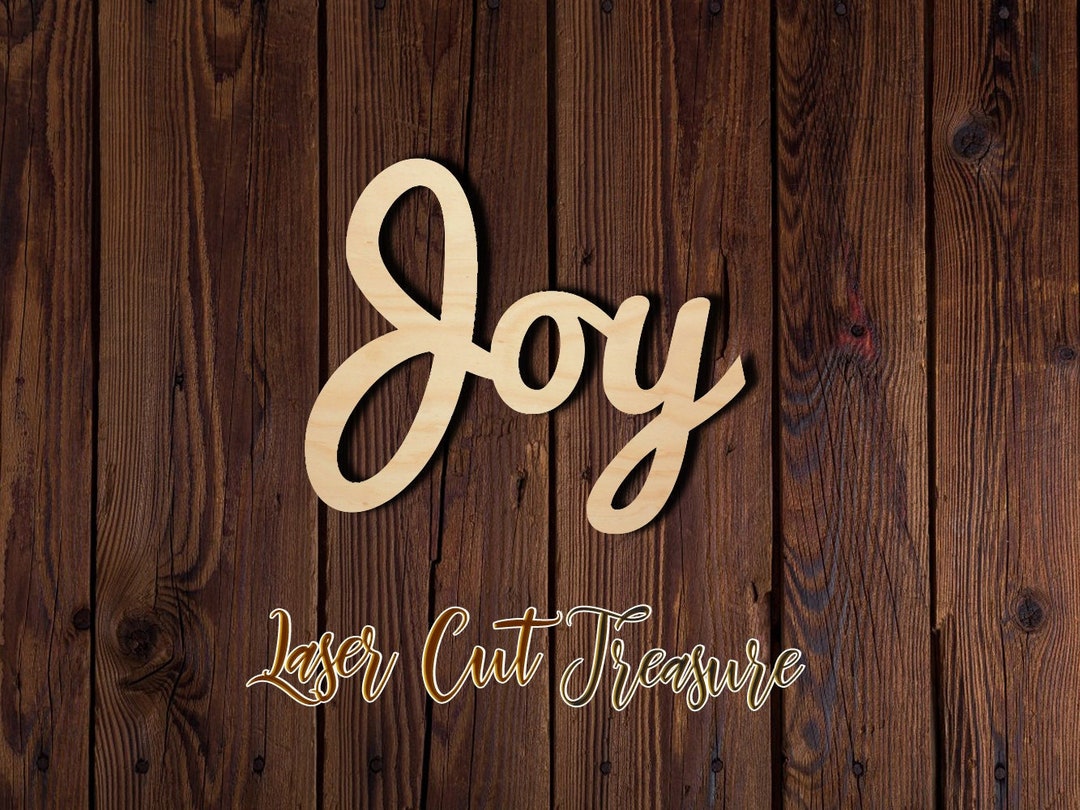 Joy Wood Sign - Unfinished Laser Cut Wood Shape - 1/8" Baltic Birch ...