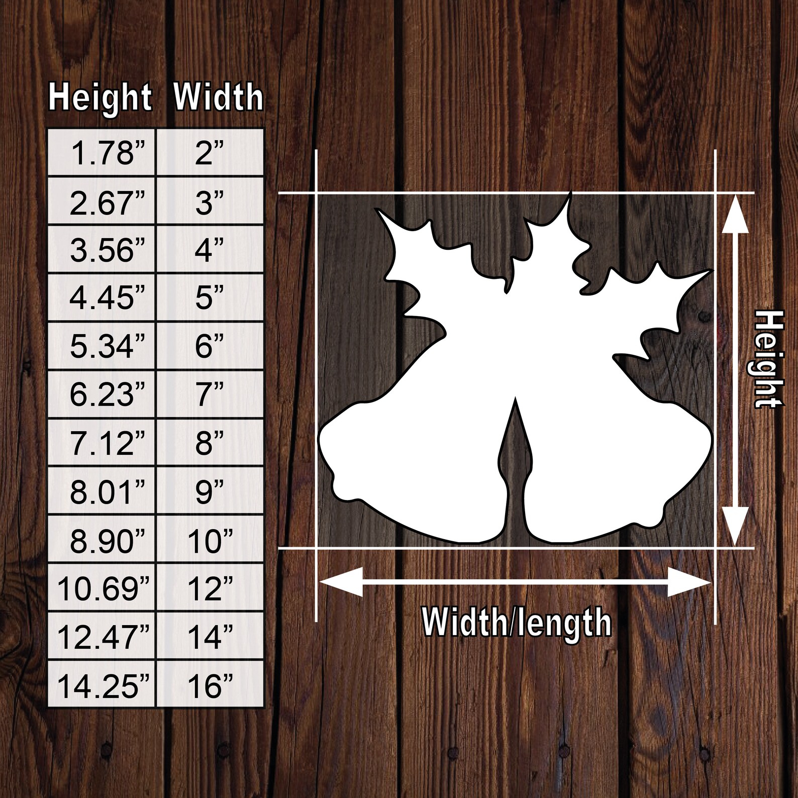Bells - Unfinished Laser Cut Wood Shape - 1/8" Baltic Birch Plywood ...