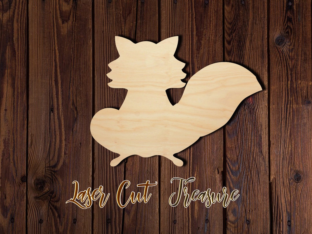 Fox Shape Unfinished Laser Cut Shape - Etsy