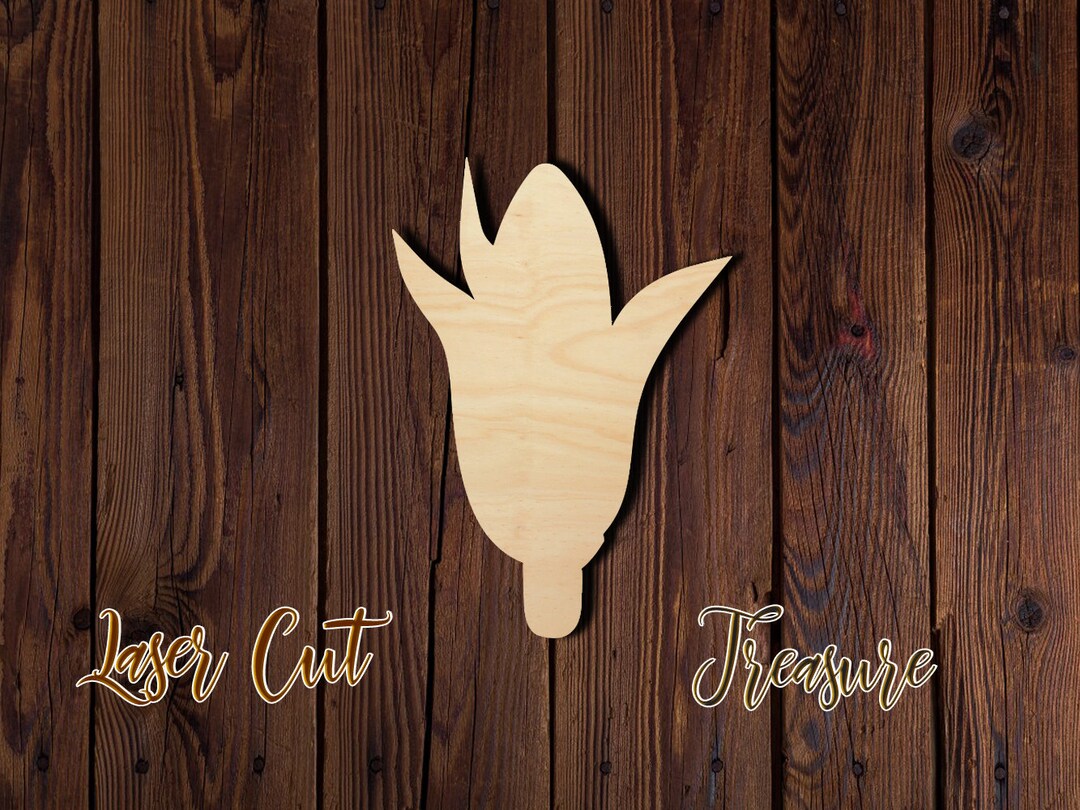 Corn - Unfinished Laser Cut Wood Shape - 1/8" Baltic Birch Plywood ...