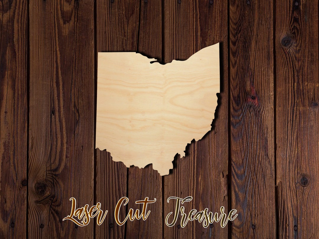 Ohio State - USA - Unfinished Laser Cut Wood Shape - 1/8" Baltic Birch ...