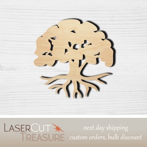 Tree - Unfinished Laser Cut Wood Shape - 1/8" Baltic Birch Plywood ...