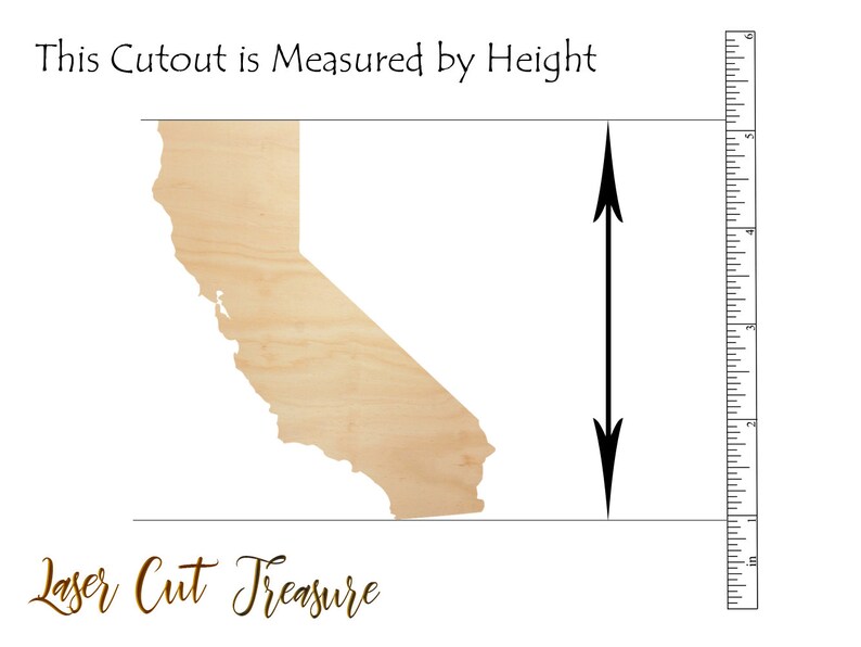 California State USA Unfinished Laser Cut Shape - Etsy