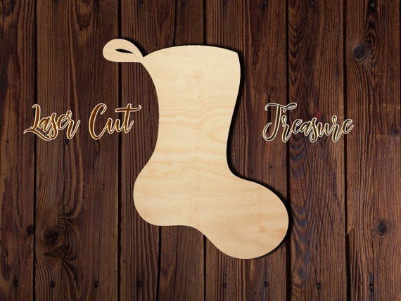 Stocking Christmas Unfinished Laser Cut Shape | Etsy