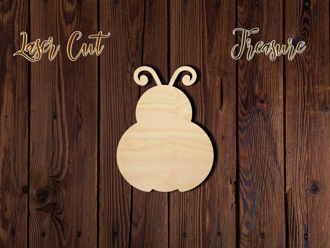 Ladybug - Unfinished Laser Cut Wood Shape - 1/8" Baltic Birch Plywood ...