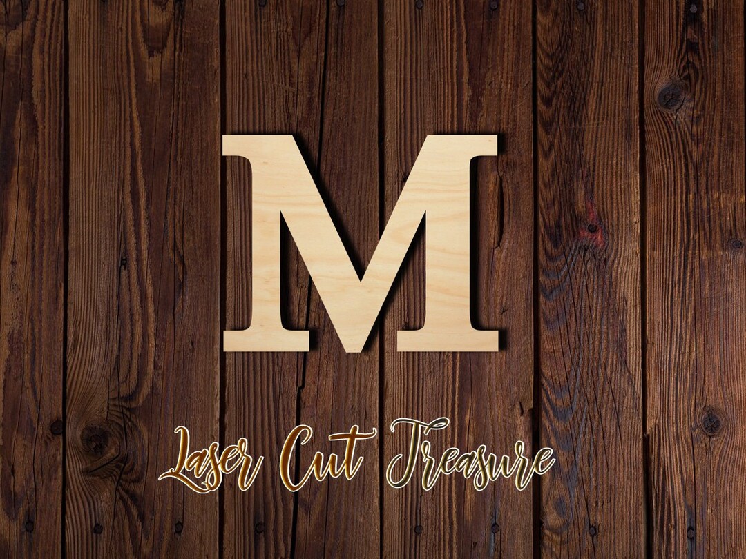 Mu - Greek Letter - Unfinished Laser Cut Wood Shape - 1/8" Baltic Birch ...