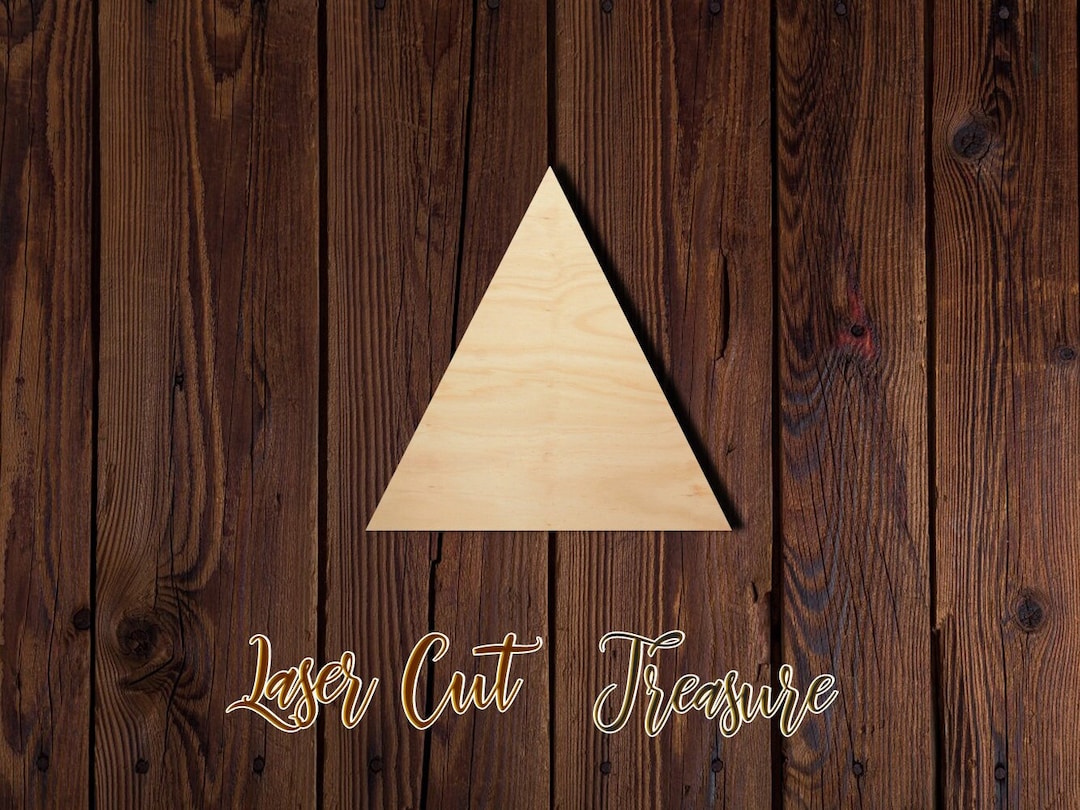 Triangle - Unfinished Laser Cut Wood Shape - 1/8" Baltic Birch Plywood ...