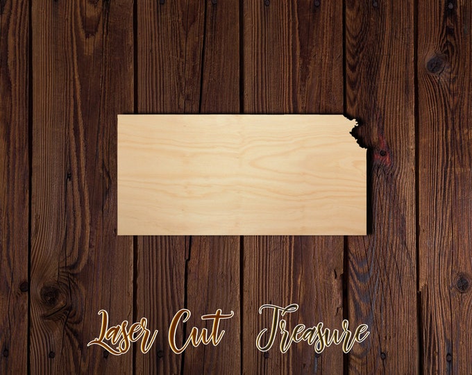 2 34 Kansas , KS State Wooden Cutout Shape, Silhouette, Gift Tags ...