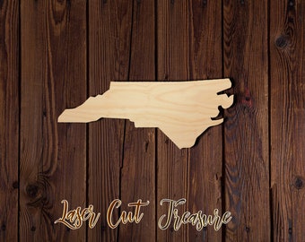 North Carolina State large Wood Cut Out Laser Cut - Etsy