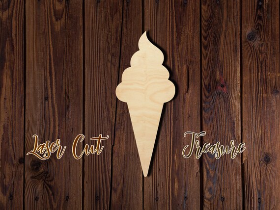 Ice Cream Summer Unfinished Laser Cut Shape | Etsy