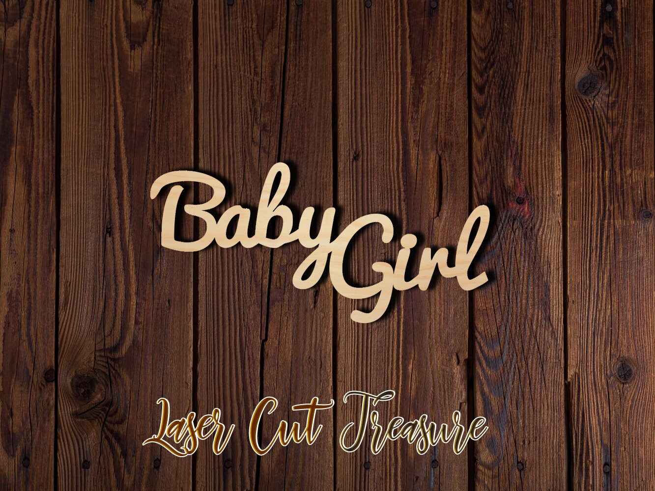 Baby Girl Wood Sign Unfinished Laser Cut Shape | Etsy