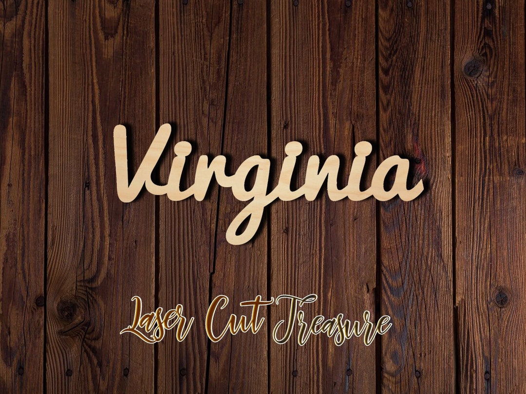 Virginia Wood Sign - Unfinished Laser Cut Wood Shape - 1/8" Baltic ...