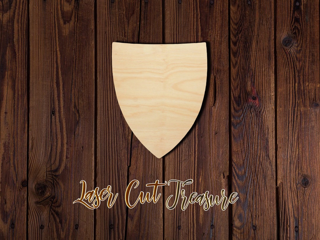 Shield - Unfinished Laser Cut Wood Shape - 1/8" Baltic Birch Plywood ...