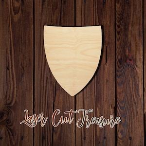 Shield - Unfinished Laser Cut Wood Shape - 1/8" Baltic Birch Plywood ...