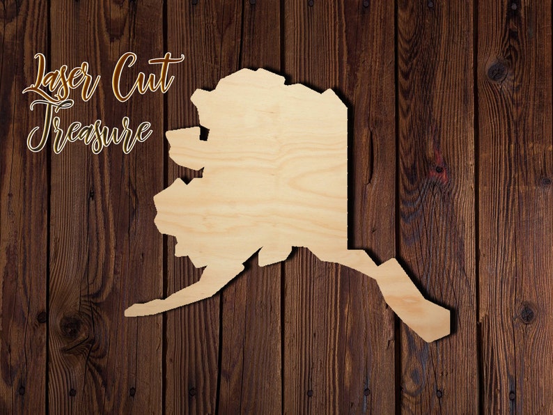 Alaska State USA Unfinished Laser Cut Shape - Etsy