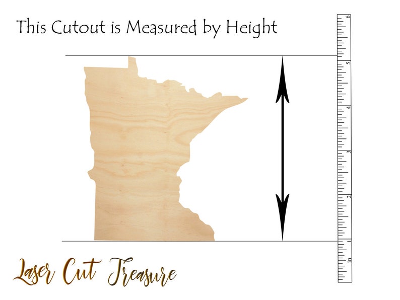 Minnesota State USA Unfinished Laser Cut Shape | Etsy