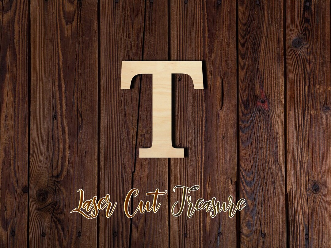 Tau - Greek Letter - Unfinished Laser Cut Wood Shape - 1/8" Baltic ...