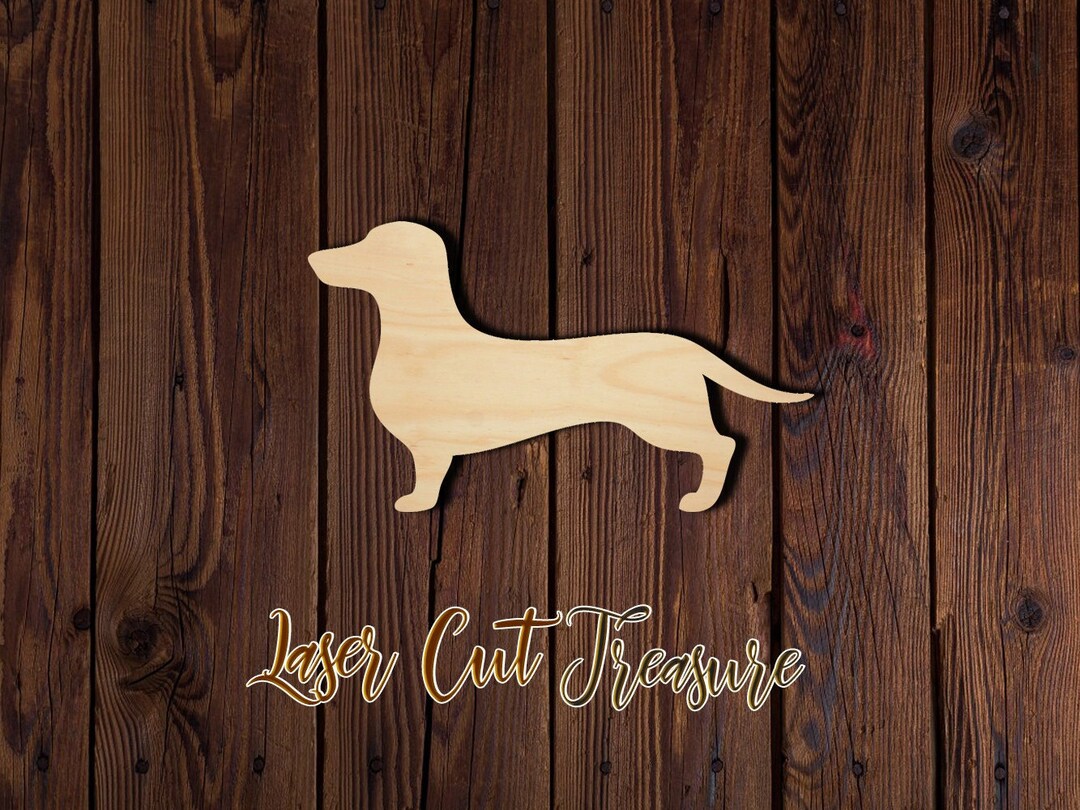 Dog Shape - Unfinished Laser Cut Wood Shape - 1/8" Baltic Birch Plywood ...