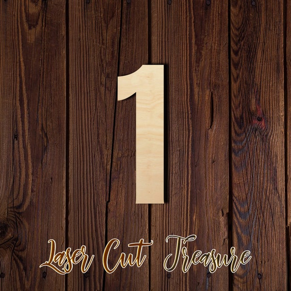 Number One Cut Out - Etsy