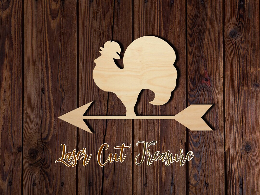 Weaher Vane - Unfinished Laser Cut Wood Shape - 1/8" Baltic Birch ...