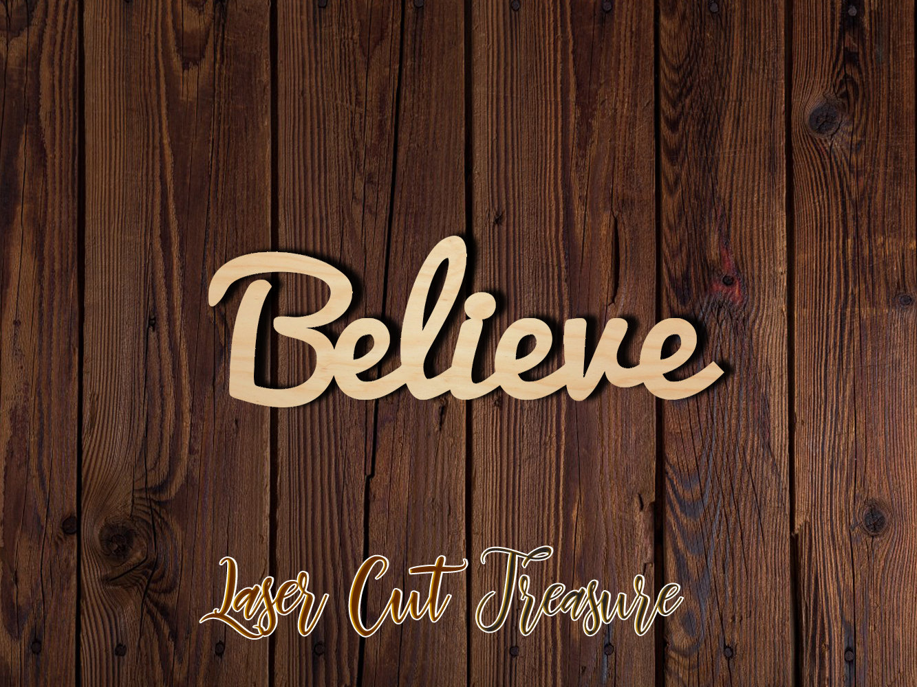 Believe Wood Sign Unfinished Laser Cut Shape | Etsy