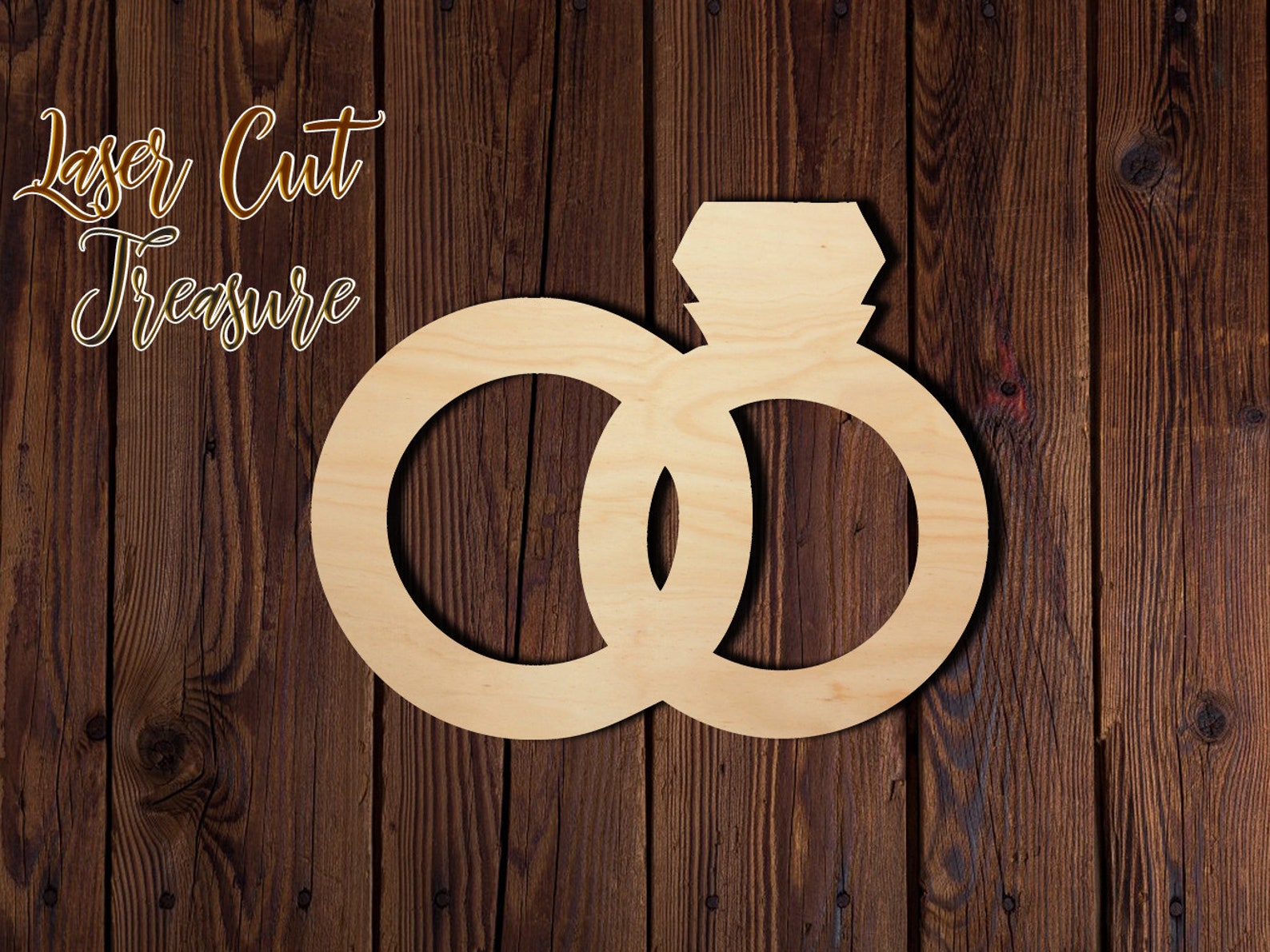 Rings Wedding Anniversary Unfinished Laser Cut Shape | Etsy