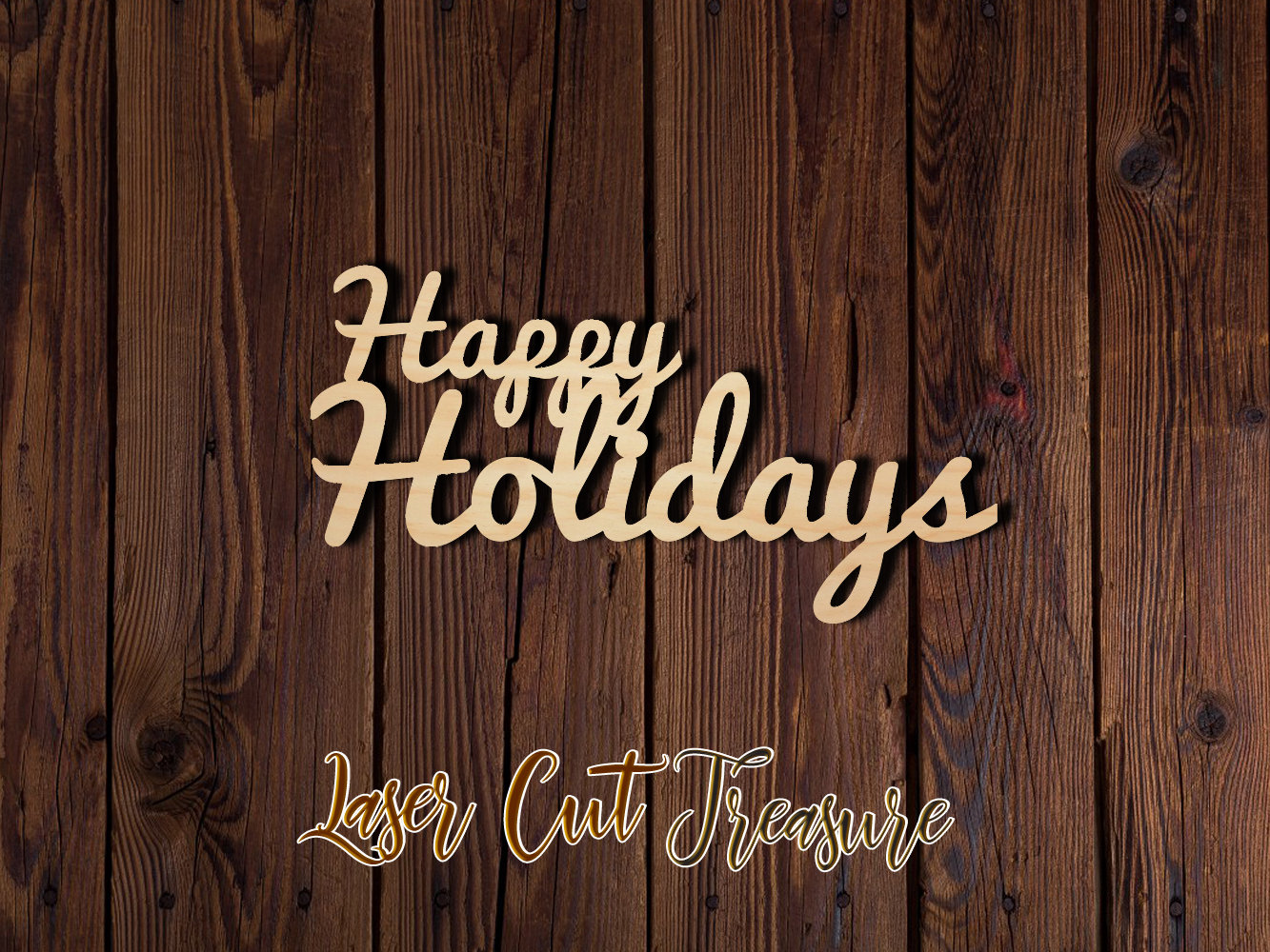 Happy Holidays Wood Sign Unfinished Laser Cut Shape - Etsy