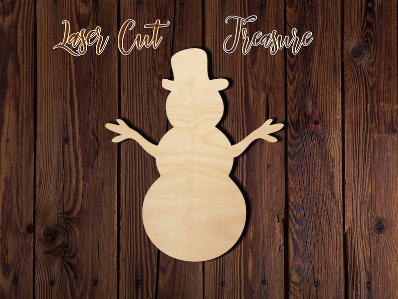 Snowman Christmas Unfinished Laser Cut Shape - Etsy