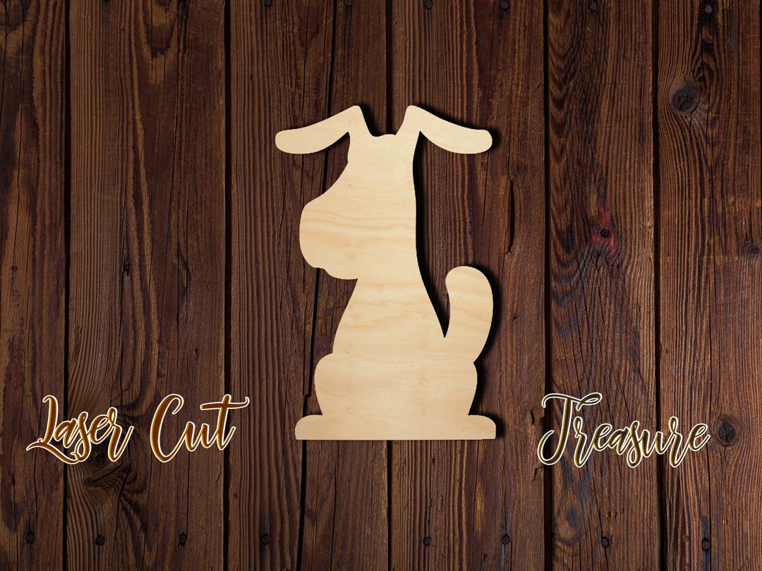 Dog Shape - Unfinished Laser Cut Wood Shape - 1/8