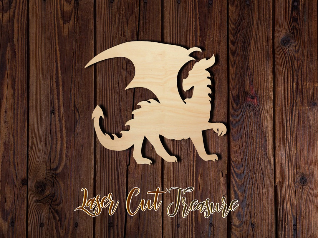 Dragon Unfinished Laser Cut Shape - Etsy