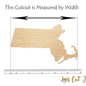 Massachusetts State - USA - Unfinished Laser Cut Wood Shape - 1/8 ...