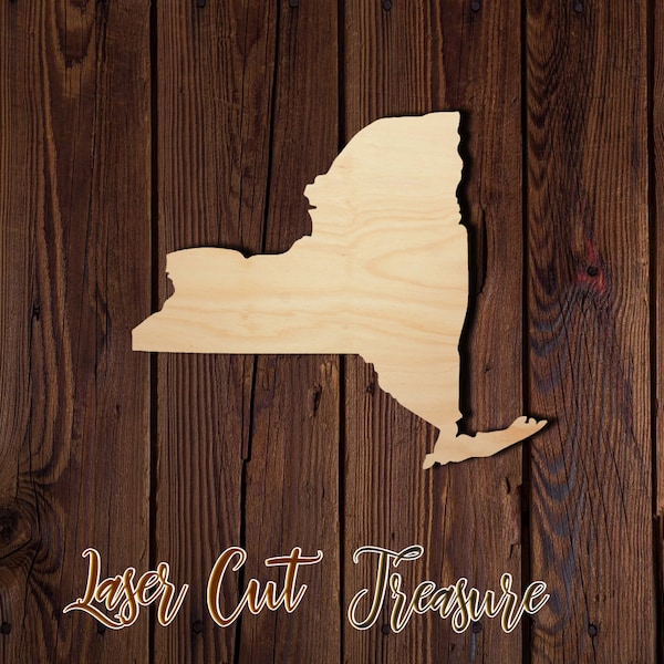 Laser Cut Map of New York - Etsy