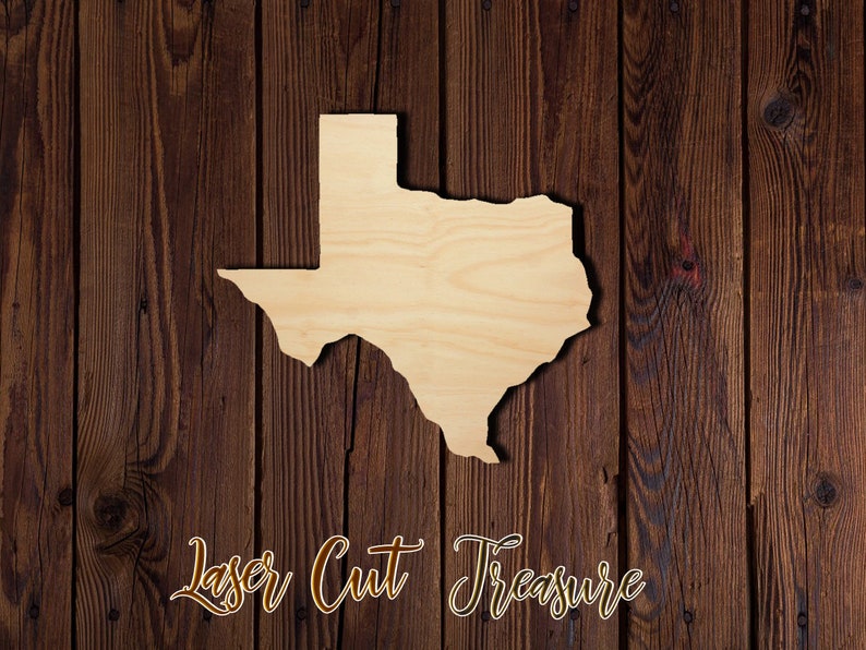 Texas State USA Unfinished Laser Cut Shape - Etsy