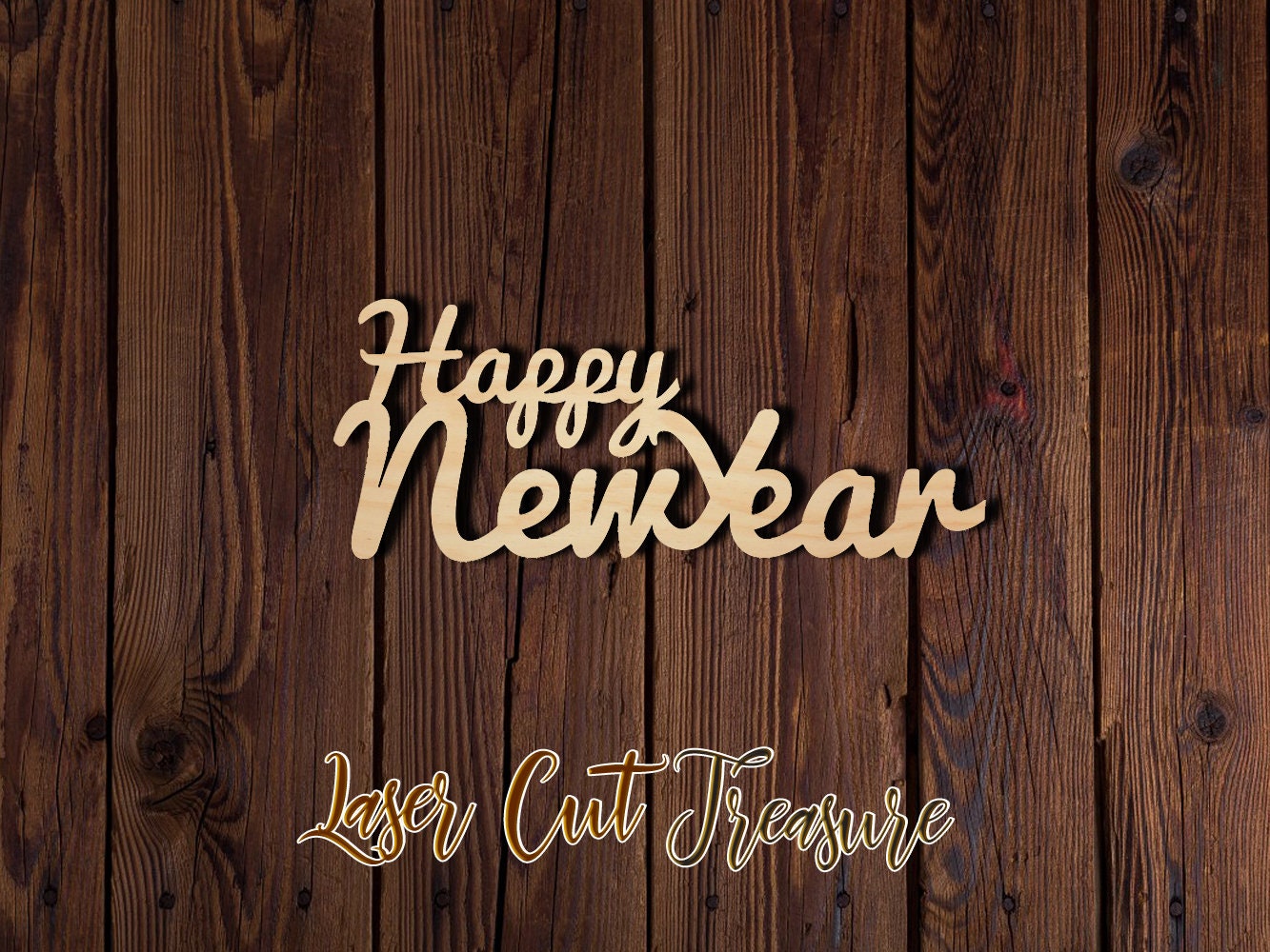Happy New Year Wood Sign Unfinished Laser Cut Shape - Etsy