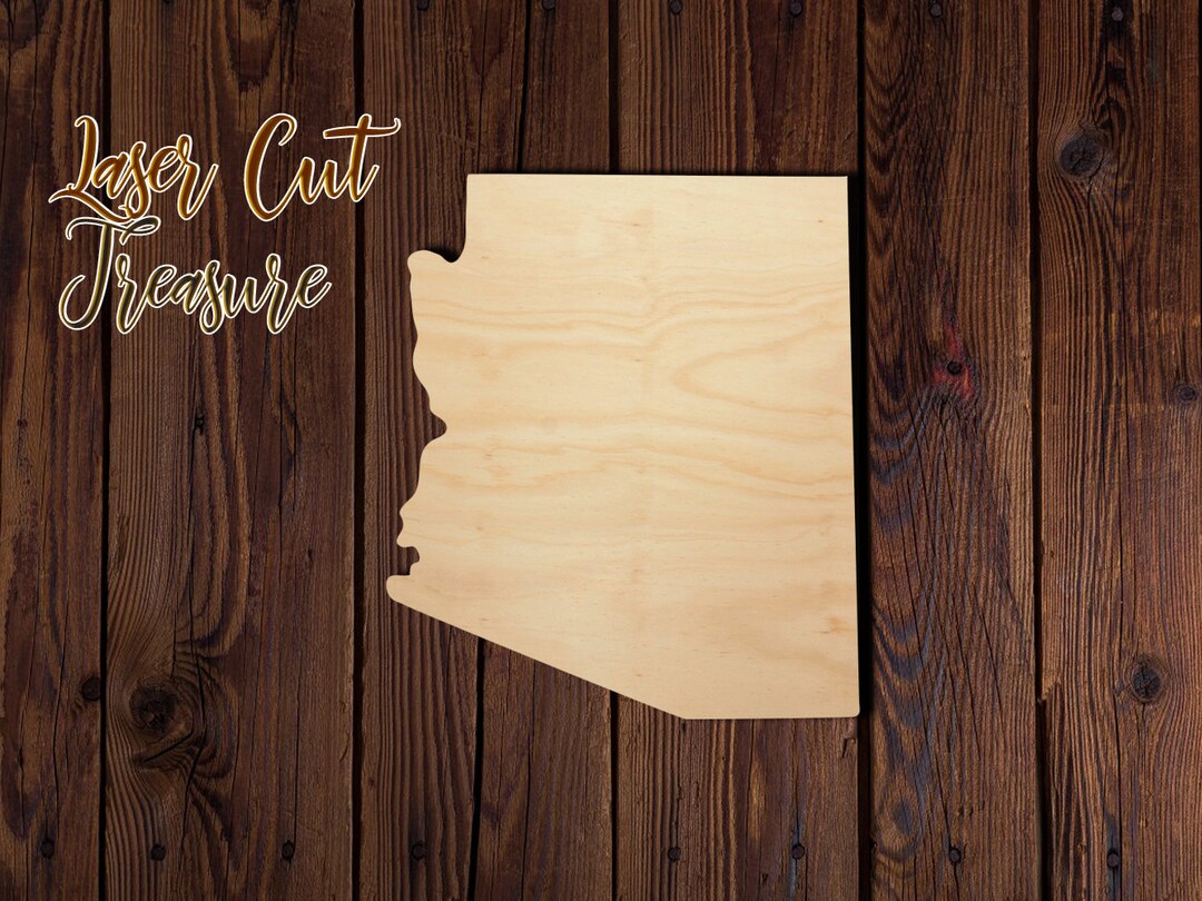 Arizona State USA Unfinished Laser Cut Wood Shape - Etsy