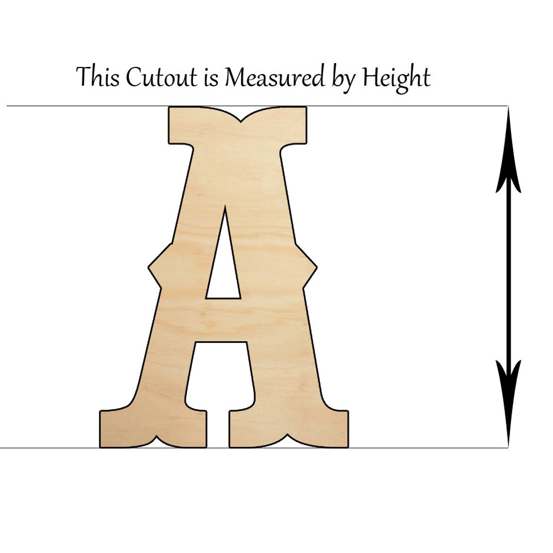 Western Letters A-Z - Unfinished Laser Cut Wood Shape - 1/8" Baltic ...